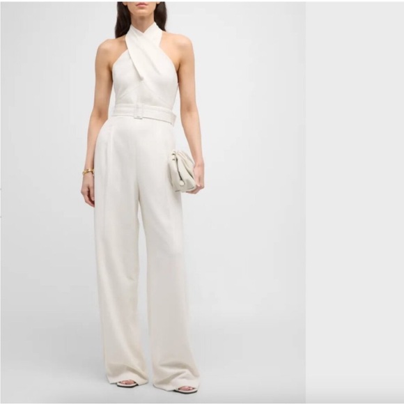 A.L.C. | Pants & Jumpsuits | Alc White Halter Jumpsuit Wideleg | Poshmark